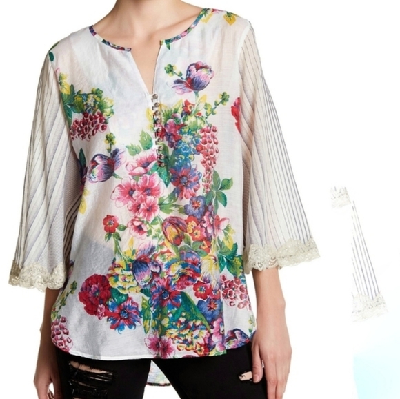 Aratta | Tops | Aratta Vintage Floral Gauzy Tunic Top | Poshmark